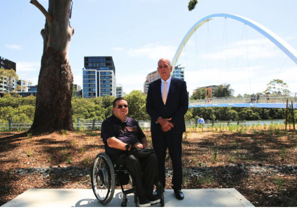 Parramatta unveils Australian-first diagonal bridge - Australian ...